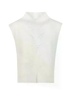 Herno Pointelle-knit Sleeveless Sweater - White