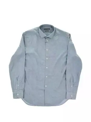 Corneliani Italian-collar Slim-fit Shirt - Blue