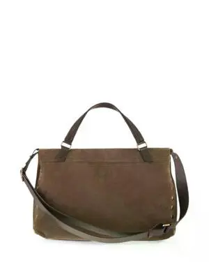 ZANELLATO Postina Jones M Grained-leather Tote Bag - Brown