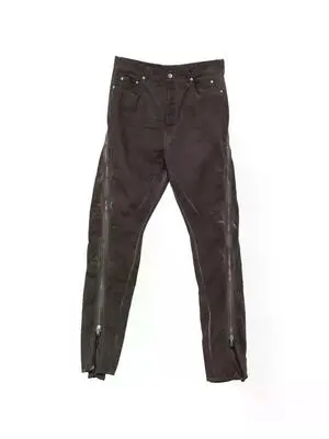 Rick Owens Zip-detail Straight-leg Jeans - Grey