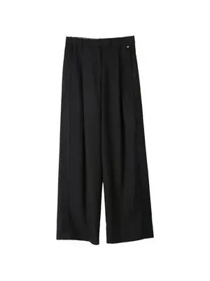 Herno Pleated Wide-leg Trousers - Black