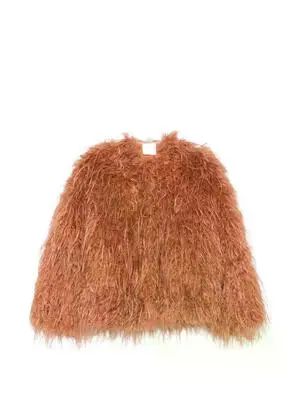 FORTE_FORTE Feather-embellished Jacket - Orange