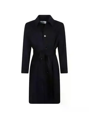 LARDINI Belted Button-front Coat - Blue