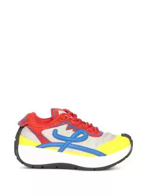 Loewe Pogo Sneakers In Technical Knit And Suede - Red