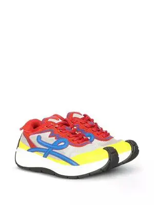 Loewe Pogo Sneakers In Technical Knit And Suede