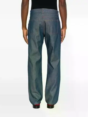 Moschino Patch Straight Leg Jeans