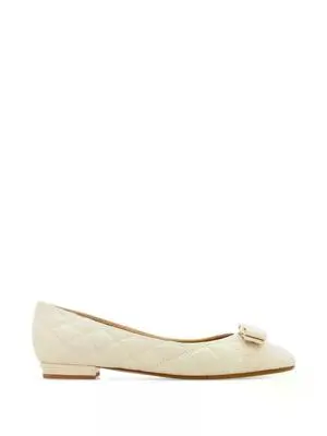 FERRAGAMO Quilted Varina Ballet Flat - Neutrals