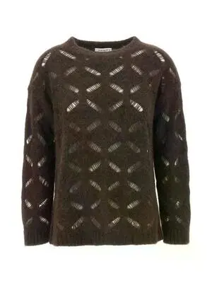 KANGRA Openwork-knit Sweater - Brown