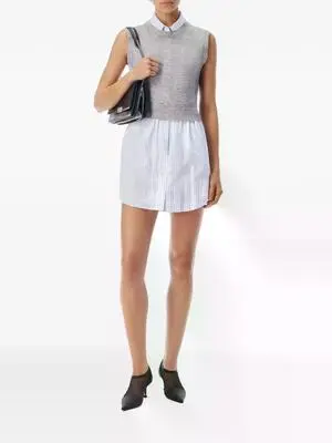Alexander Wang Layered Sleeveless Shirt Mini Dress - Grey
