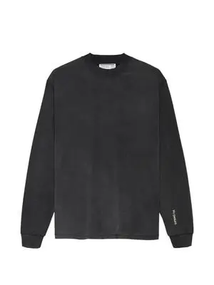 HOPEIUM Divorce Slogan-print Long-sleeve T-shirt - Black