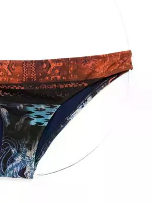 Balmain Abstract-print Bandeau Bikini