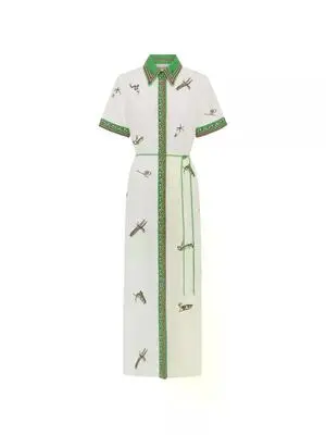 ALEMAIS Wanda Embroidered Shirt Dress