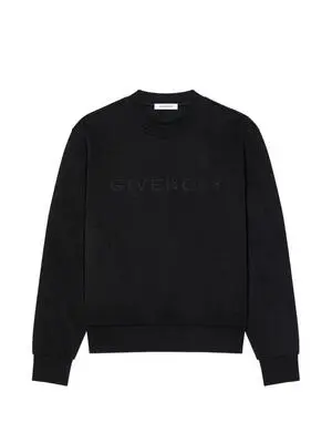 Givenchy Logo-embossed Chevron Pattern Sweater - Black