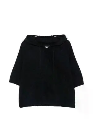 Fabiana Filippi Short-sleeve Hoodie - Black