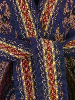 Etro Paisley-pattern Belted Jacket - Blue