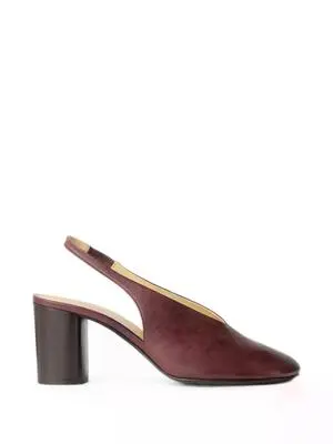 LEMAIRE 80 Mm Glove Slingback Pumps In Shaded Lambskin - Red