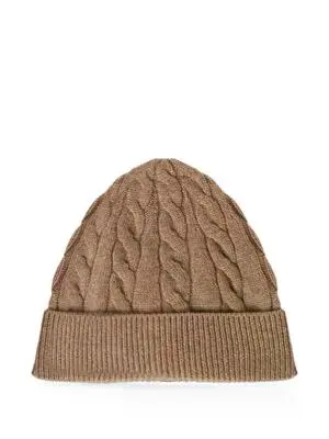 Loro Piana Cedar Cable-knit Beanie Hat - Brown