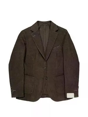 Eleventy Notched-lapel Single-breasted Blazer - Brown