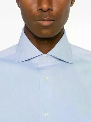 Zegna Spread-collar Long-sleeve Shirt