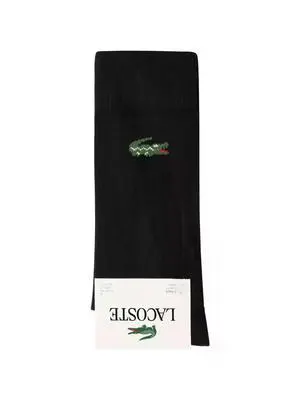 Lacoste Logo-patch Ribbed Socks - Black
