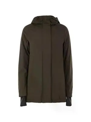 Herno A-shape 2layers Hooded Jacket - Brown