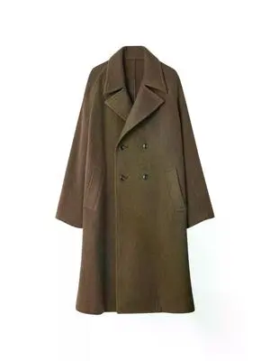 LEMAIRE Double-breasted Oversized Coat - Brown