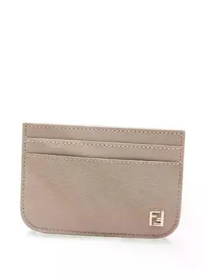 Fendi Logo-plaque Cardholder - Neutrals
