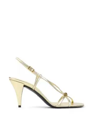 Versace Medusa '95 Metallic Leather Sandals - Gold