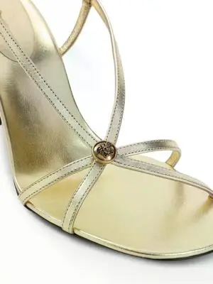 Versace Medusa '95 Metallic Leather Sandals