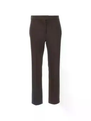 KAOS Straight-leg Slit-hem Trousers - Brown