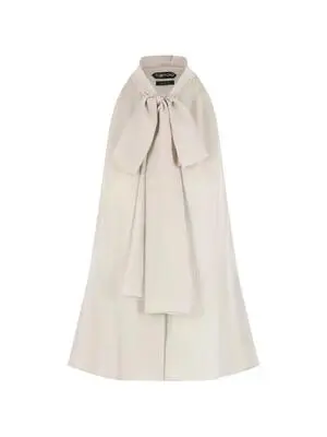TOM FORD Bow-detail Halterneck Top - Neutrals
