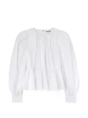 GANNI Blouse In Compact Poplin