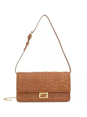 Fendi Walleton Chain Baguette - Brown