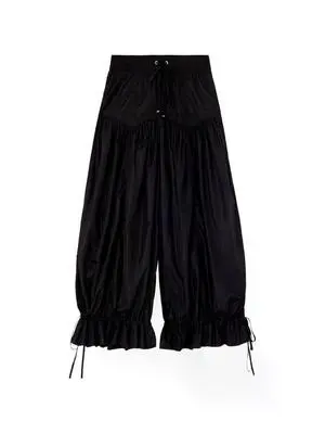 GANNI Nylon Gathered Trousers