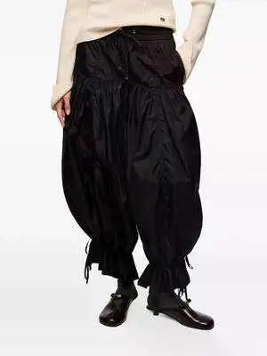 GANNI Nylon Gathered Trousers