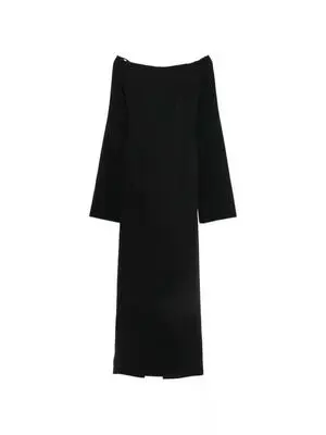 Solace London Marcella Off-shoulder Bell-sleeve Maxi Dress - Black
