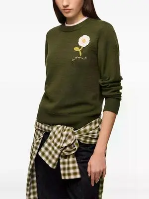 GANNI Crochet Flower Jumper