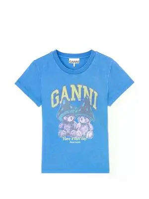 GANNI Mushroom Teddy" Baby Fit T-shirt - Blue