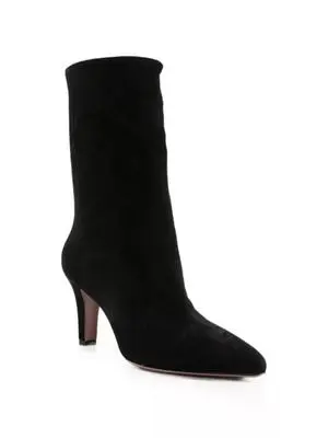 Paris Texas Elsa Suede Ankle Boots - Black