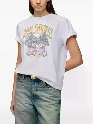 GANNI T-shirt With Mushroom Teddy