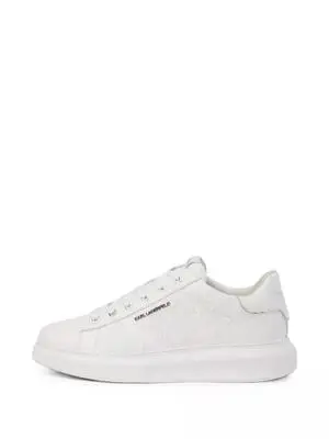 Karl Lagerfeld Kapri Monogram Embossed Sneakers - White