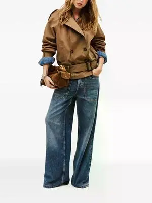 Ba&sh Winnie Belted Double-breasted Trench Coat