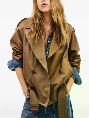 Ba&sh Winnie Belted Double-breasted Trench Coat