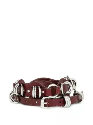 Isabel Marant Étoile Bolton Eyelet-embellished Leather Belt - Red