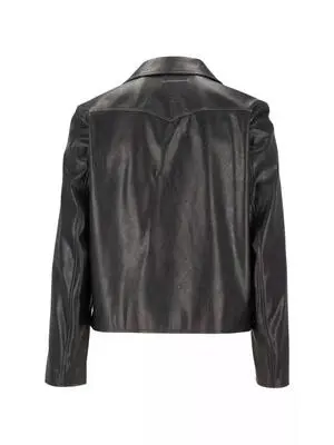 MAISON MARGIELA Button-up Notched-lapel Biker Jacket - Black