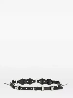 Isabel Marant Étoile Bolton Smooth Leather And Metal Belt - Black