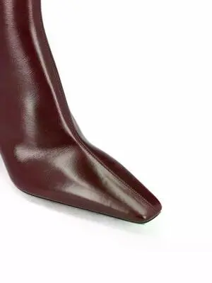 Saint Laurent Jill Booties In Smooth Leather