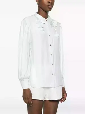 SELF-PORTRAIT Floral-embellished Shirt