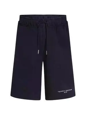 Tommy Hilfiger Logo Print Drawstring Track Shorts - Blue