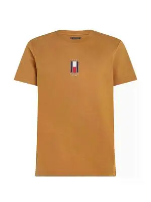 Tommy Hilfiger Logo-embroidered T-shirt - Neutrals